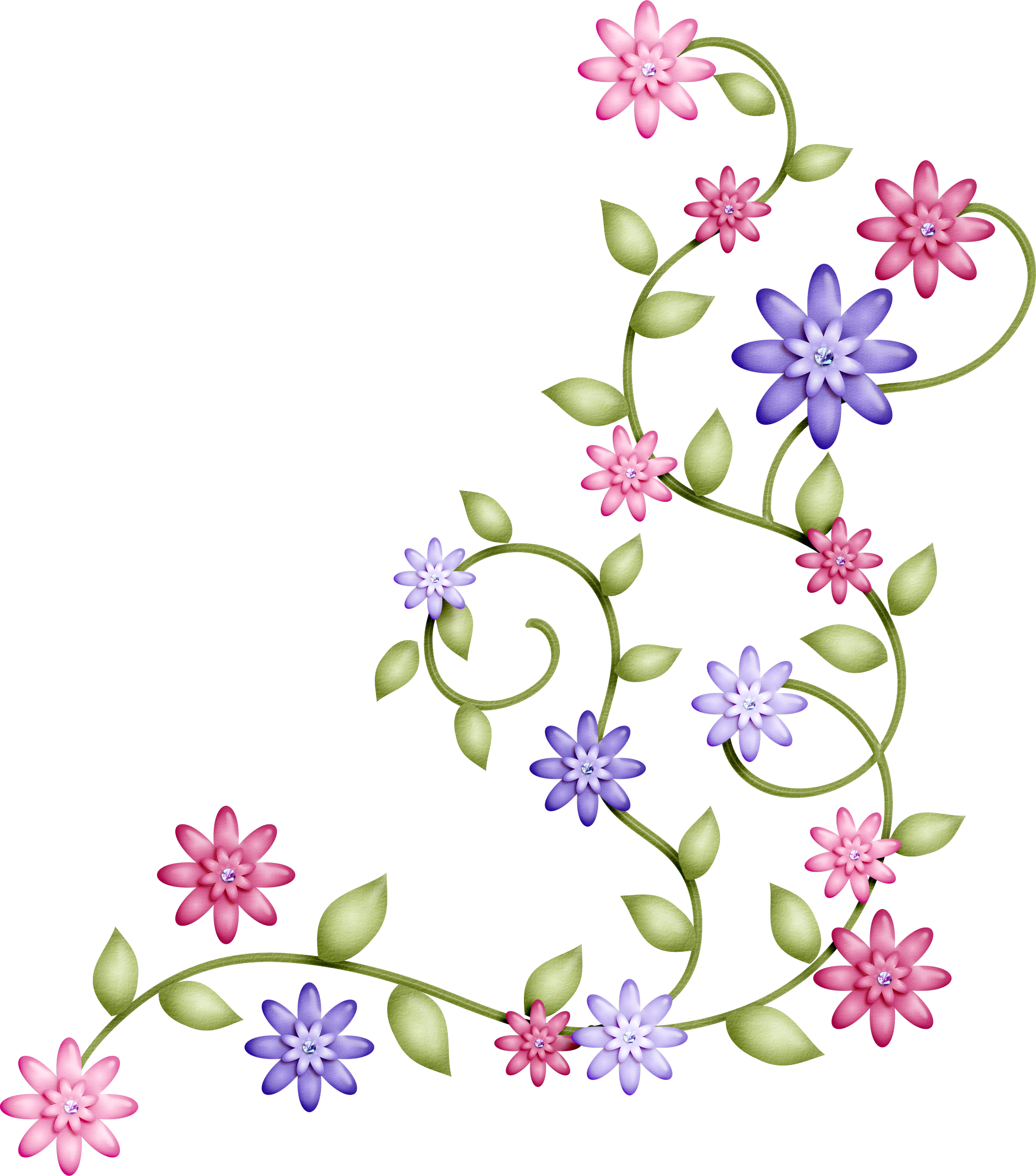 Imágenes infantiles- esquinero de flores